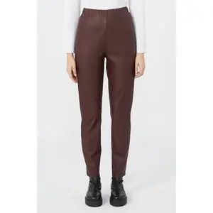 MM BY MAX MARA Echo Faux Leather Pull-on Pants - Bordeaux