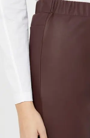 MM BY MAX MARA Echo Faux Leather Pull-on Pants - Bordeaux