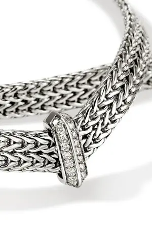 John Hardy Icon Link Pavé Diamond Necklace - Silver