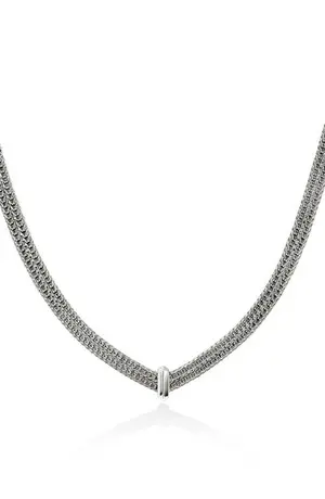 John Hardy Icon Link Pavé Diamond Necklace - Silver