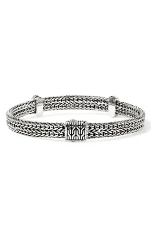 John Hardy Icon Link Diamond Station Bracelet
