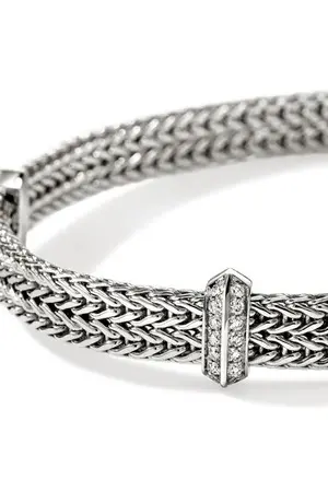 John Hardy Icon Link Diamond Station Bracelet