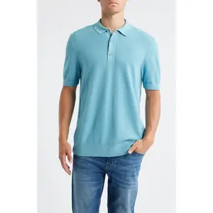 BOSS Iannotti Cotton Blend Polo Light/pastel Blue