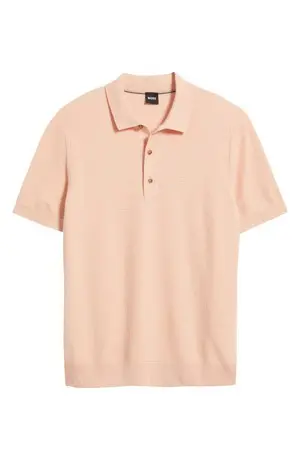 BOSS Iannotti Cotton Blend Polo - Light/pastel Pink
