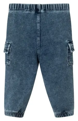 Andy & Evan Button-up Shirt & Denim Joggers Set