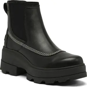 Sorel Joan Frwd Waterproof Chelsea Boot - Black/bleached Ceramic