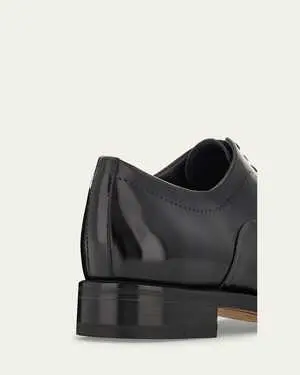 FERRAGAMO Albert Tramezza Cap-toe Brogue Leather Oxfords