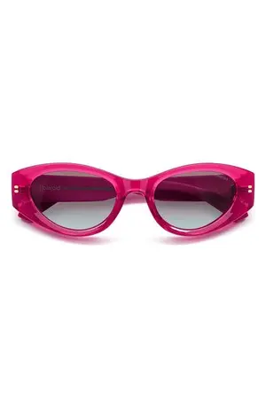 POLAROID 51mm Polarized Cat-eye Sunglasses - Fuchsia/burgundy Sf Pz