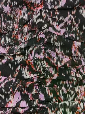 NOTES DU NORD Puff-sleeve Ruched Mini Dress