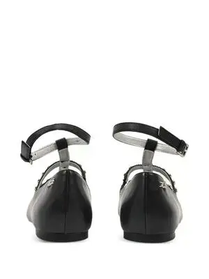 Karl Lagerfeld Studded Caged Ballet Flats