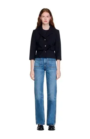 Sandro Tailored Belted Jacket