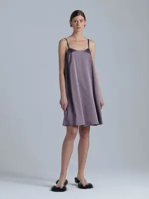 ALAS Aphrodite Silk Midi Dress - Noble Purple