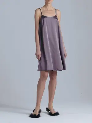 ALAS Aphrodite Silk Midi Dress - Noble Purple
