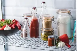 KILNER Square Swing Top Bottle
