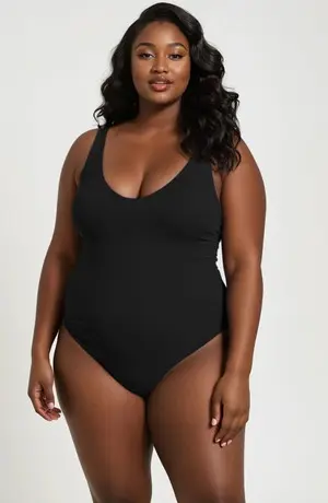 CALYPSA Mila One-piece Swimsuit With Built-in Bra - Black