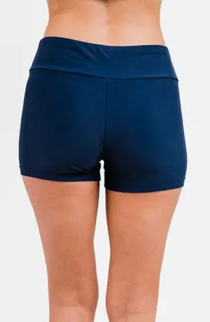 CALYPSA High-waisted Swim Shorts - Navy