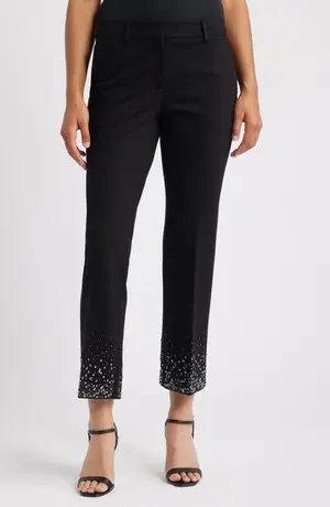 Anne Klein Crop Flare Trousers - Anne Black