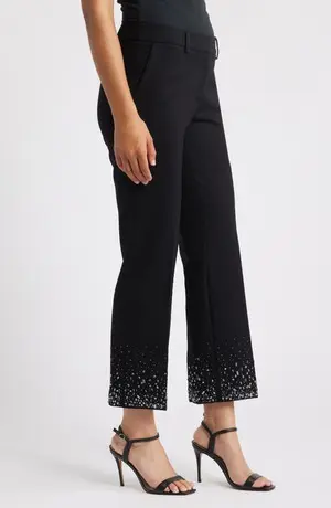 Anne Klein Crop Flare Trousers - Anne Black