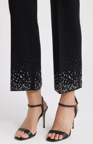 Anne Klein Crop Flare Trousers - Anne Black