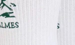 PALMES Contrast Logo Tennis Crew Socks