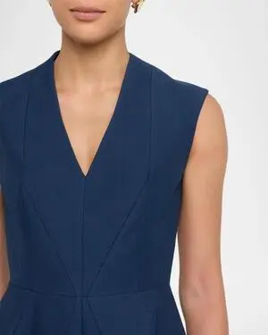 Dice Kayek Sleeveless Geometric Seamed Mini Dress - Blue