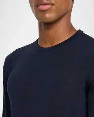 Kiton 14 Micron Wool Crewneck Sweater - Blue