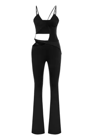 JENDUE Cielo Cut-Out Jumpsuit Black