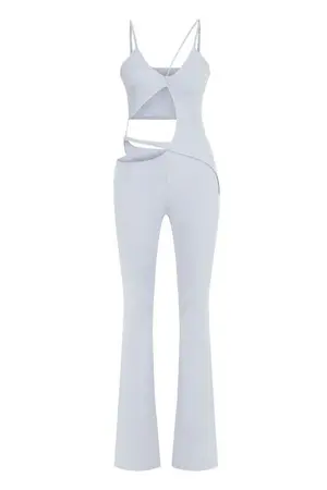 JENDUE Cielo Cut-out Jumpsuit - Ice Blue