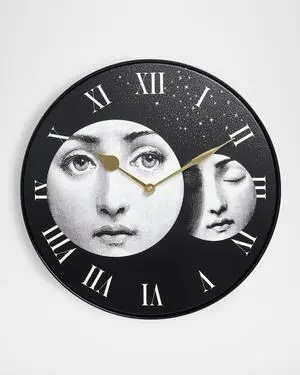 FORNASETTI Eclissi Wall Clock - Blackwhite
