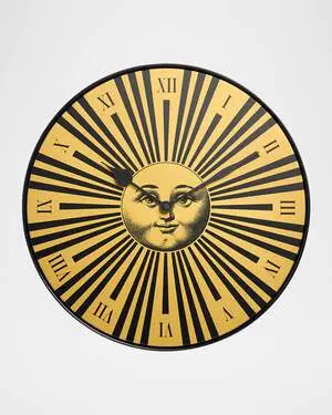 FORNASETTI Sole Raggiante Wall Clock - Goldblackwhite