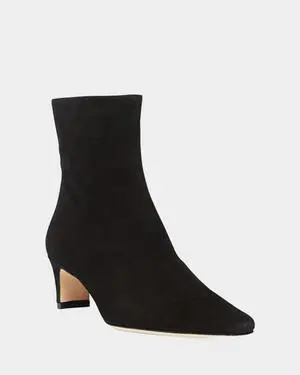 Staud Wally Suede Ankle Boots Black