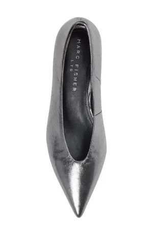 Marc Fisher Cecile Pointed Toe Pump - Metallic Silver