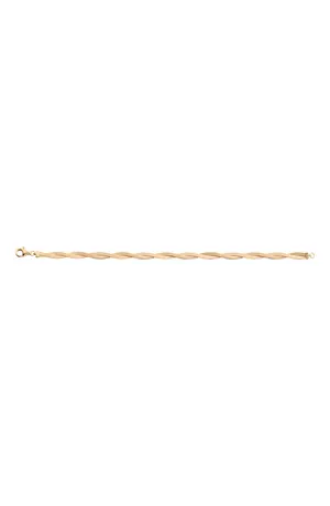 AURATE Herringbone Twist Bracelet - Yellow Vermeil/ 7in