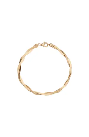 AURATE Herringbone Twist Bracelet Yellow