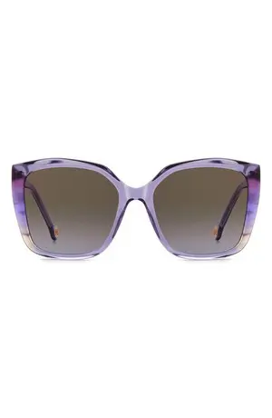 Carolina Herrera Her 57mm Gradient Square Sunglasses - Lilac/brown Violet