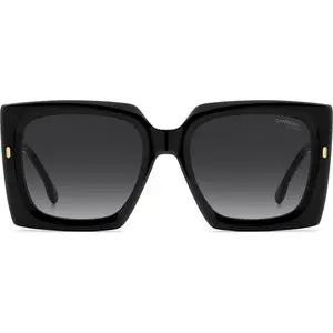 Carrera Eyewear 55mm Rectangular Sunglasses - Black/dark Grey Sf