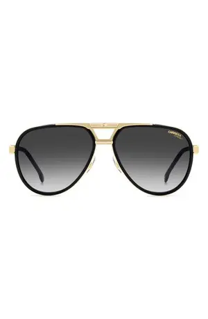 Carrera Eyewear 61mm Gradient Pilot Sunglasses - Black Gold/dark Grey