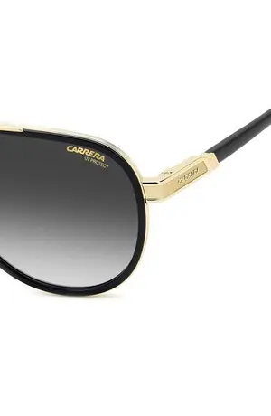 Carrera Eyewear 61mm Gradient Pilot Sunglasses - Black Gold/dark Grey