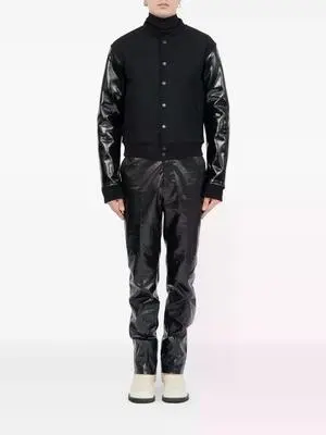 MAISON MARGIELA Leather-sleeve Wool Jacket