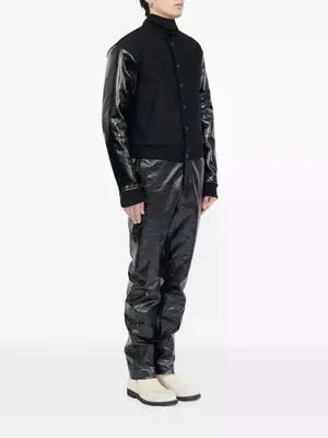MAISON MARGIELA Leather-sleeve Wool Jacket