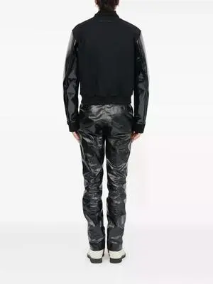 MAISON MARGIELA Leather-sleeve Wool Jacket