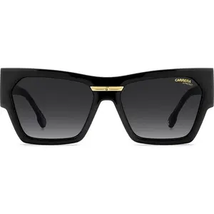 Carrera Eyewear Victory 57mm Gradient Rectangular Sunglasses - Black/dark Grey