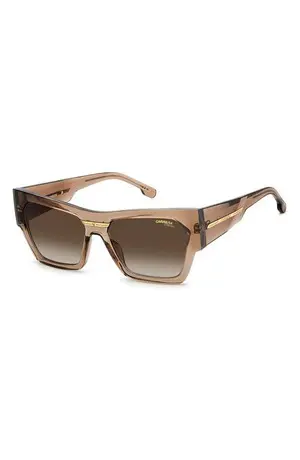 Carrera Eyewear Victory 57mm Gradient Rectangular Sunglasses - Brown/brown Sf