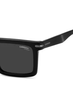 Carrera Eyewear 54mm Rectangular Flat-top Sunglasses - Black Dark Ruthenium/grey