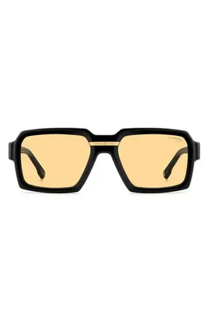 Carrera Eyewear Victory C 55mm Rectangular Sunglasses - Black/yellow Photochromatic
