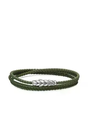 David Yurman Sterling Chevron Triple Wrap Bracelet - Silver