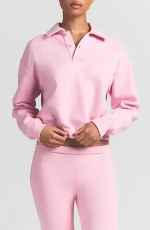 Women's Fleece Polo Collar Sweatshirts