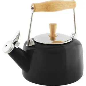CHANTAL 1.4-quart Enamel-on-steel Sven Teakettle Black