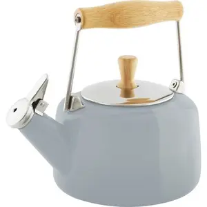 CHANTAL 1.4-quart Enamel-on-steel Sven Teakettle - Fog Gray