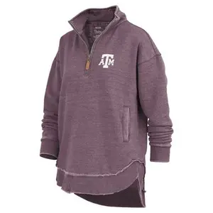 PRESSBOX Texas A&m Aggies Northfork Sojourn Poncho Quarter-zip Sweatshirt